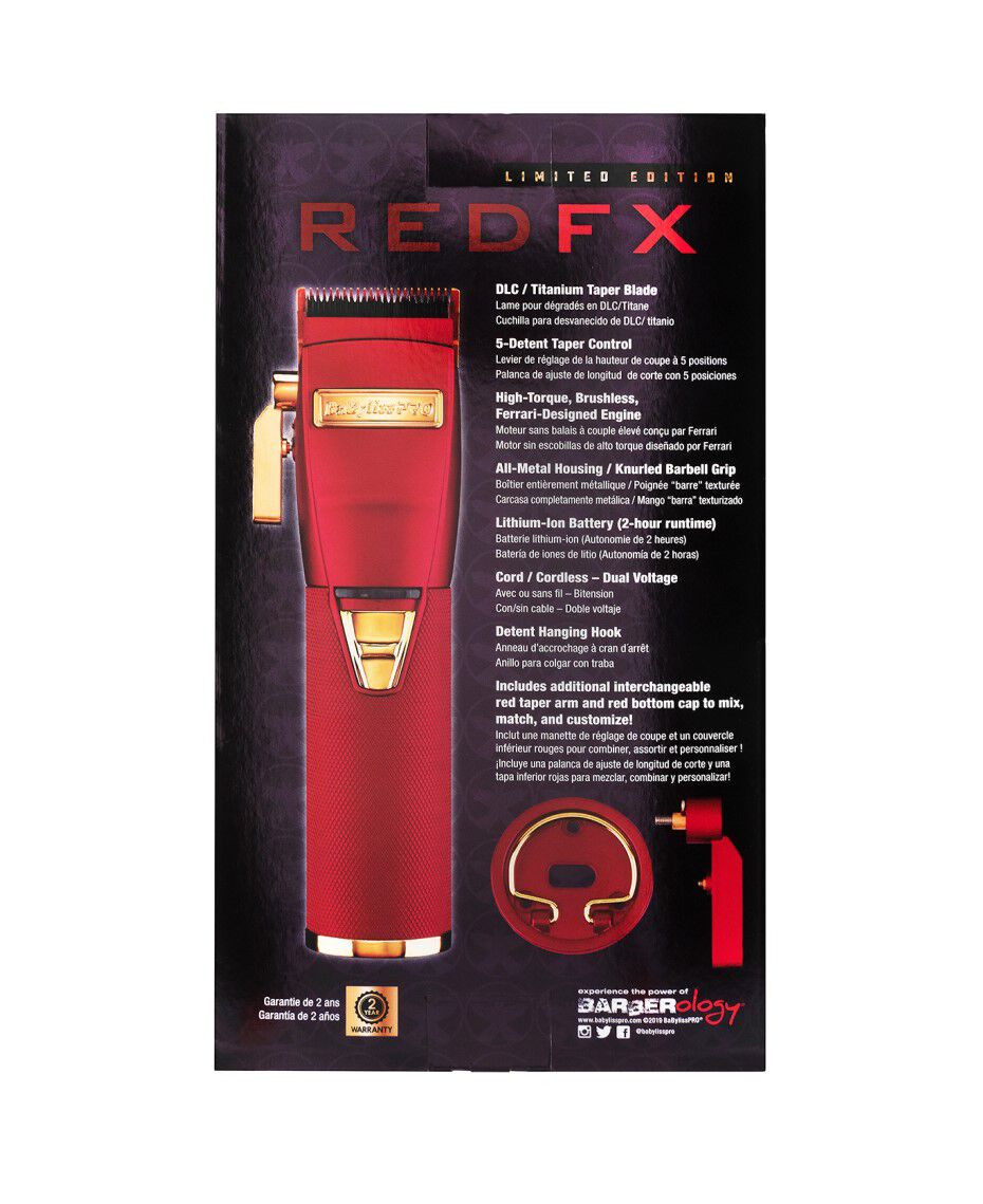 BaByliss Pro | FX Lithium Clipper - Red | Shaver Shop