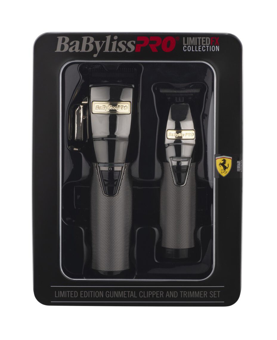 BaByliss Pro | FX Lithium Clipper & FX Outliner Trimmer - Gunmetal Duo ...