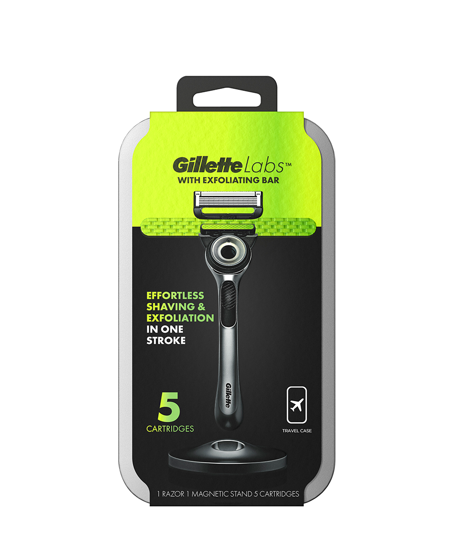 Gillette | GilletteLabs with Exfoliating Bar Razor with Blades Refill 5 ...