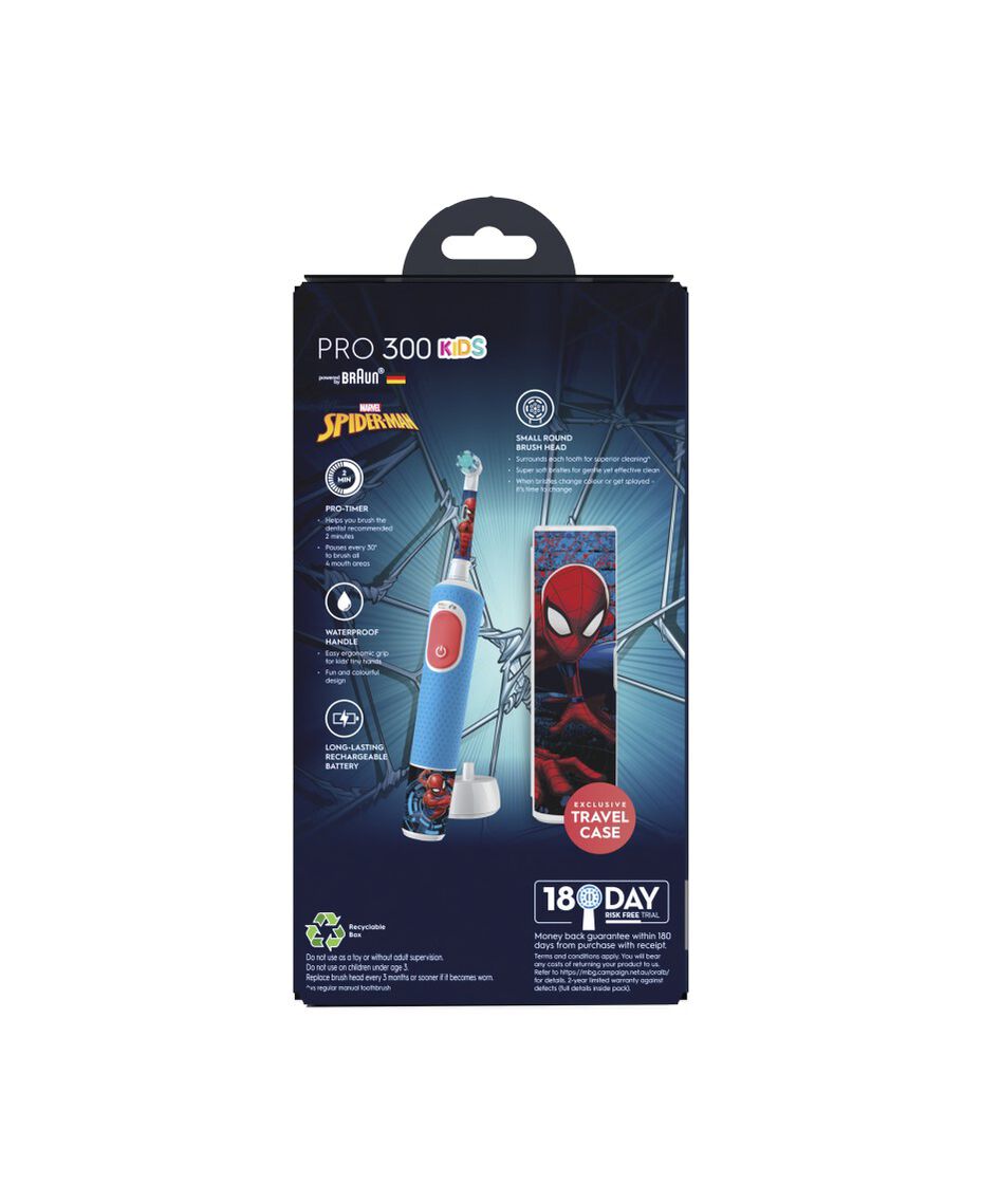 Oral-B | Kids Pro 300 Marvel Spider-Man Electric Toothbrush | Shaver Shop