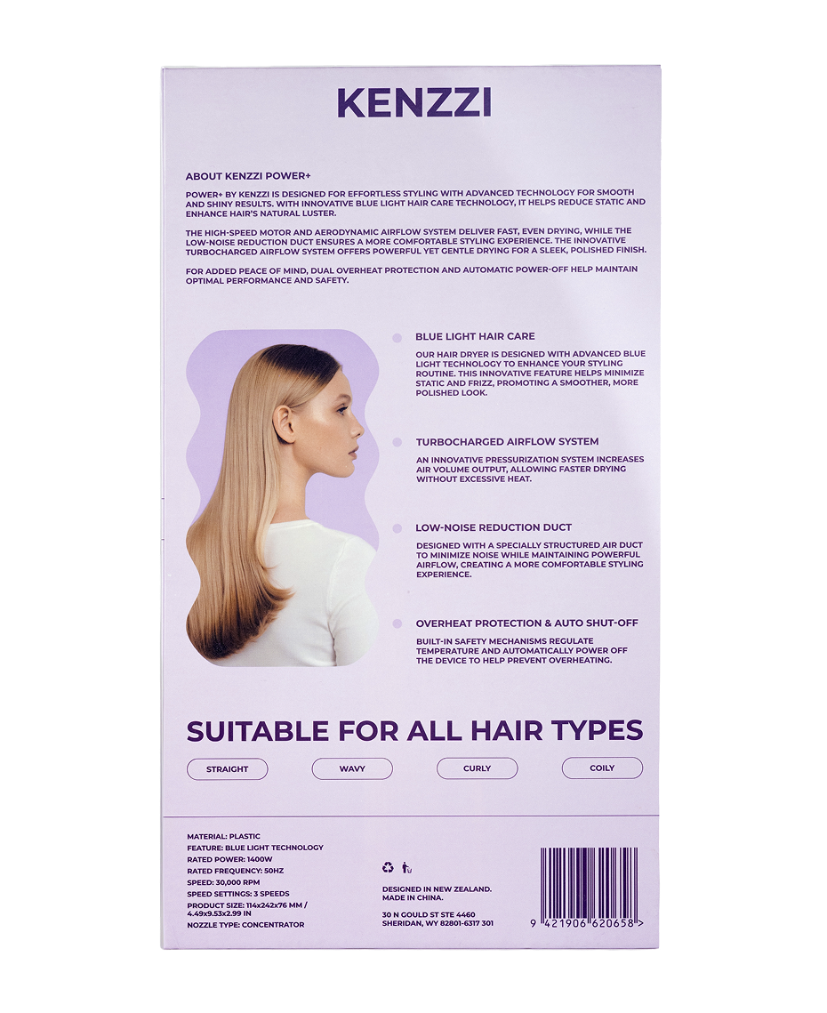 KENZZI | Power+ Hair Dryer | Shaver Shop