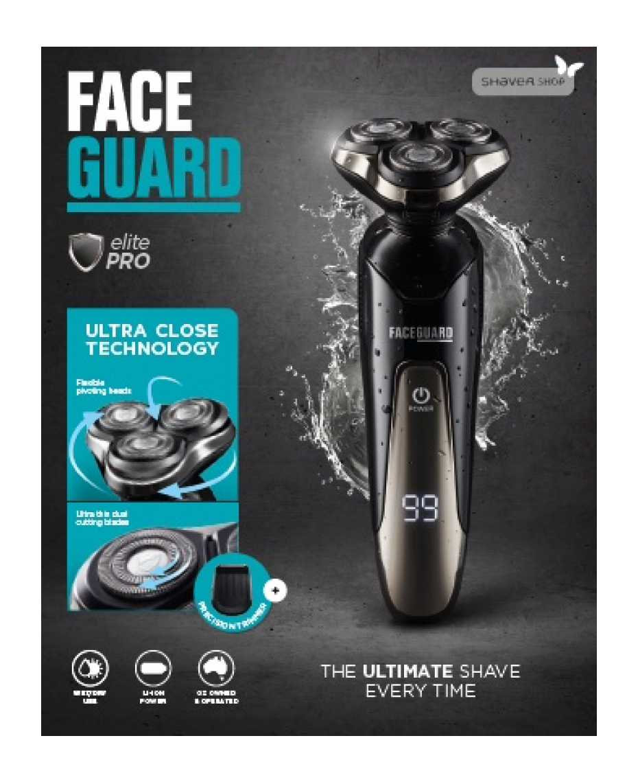 Guard Grooming | Face Guard Elite PRO Wet & Dry Electric Rotary Shaver ...