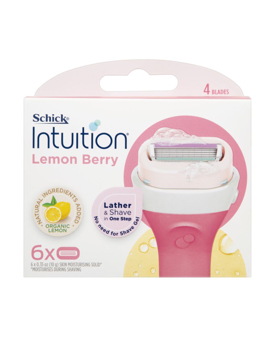 Schick | Intuition Lemon Berry Blade Refills 6 Pack | Shaver Shop