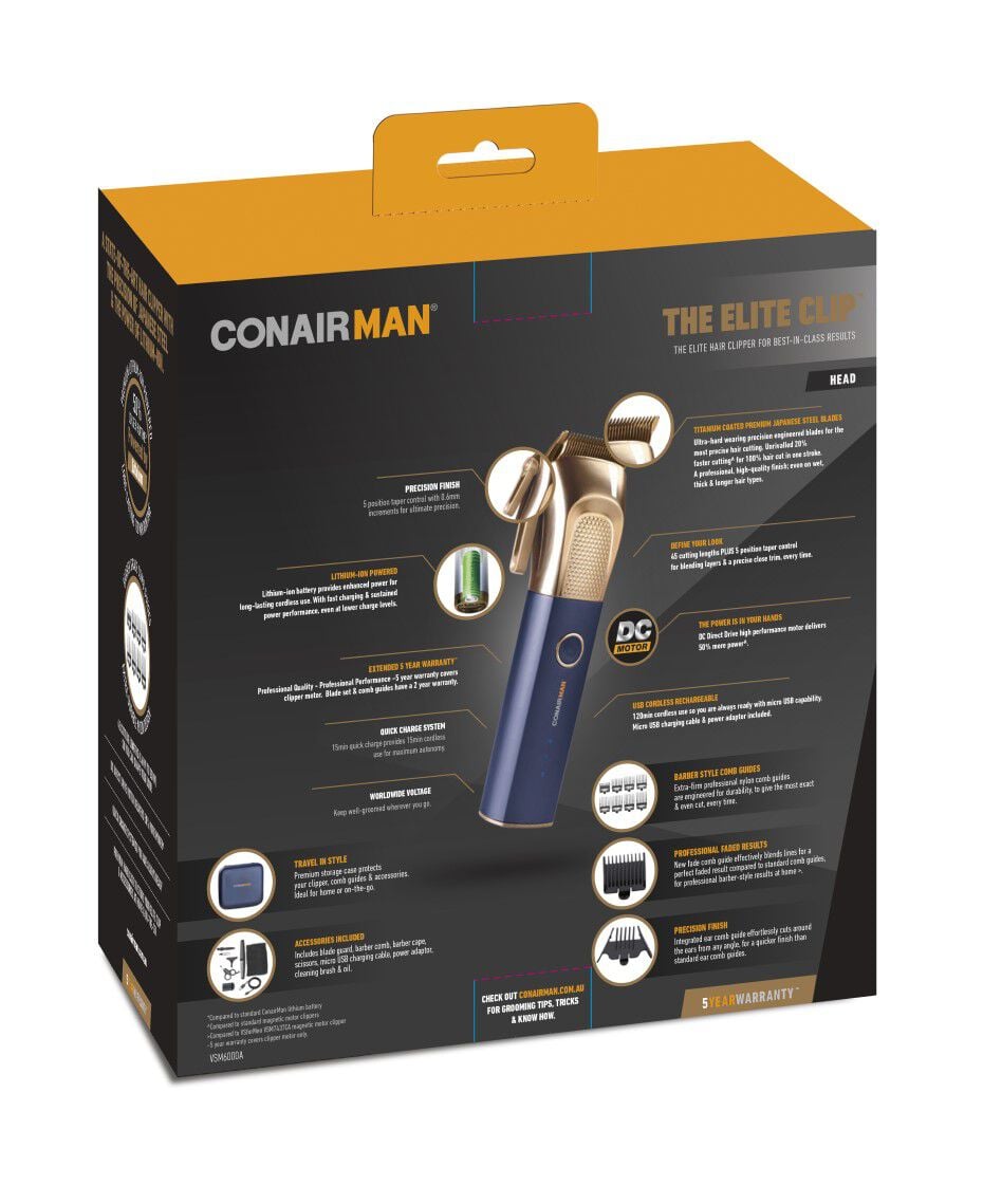 ConairMan | The Elite Clip Hair Clipper | Shaver Shop