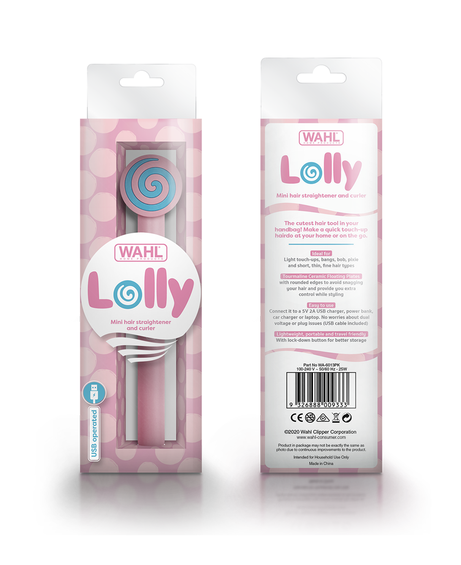Wahl | Mini Lolly Hair Straightener - Pink | Shaver Shop