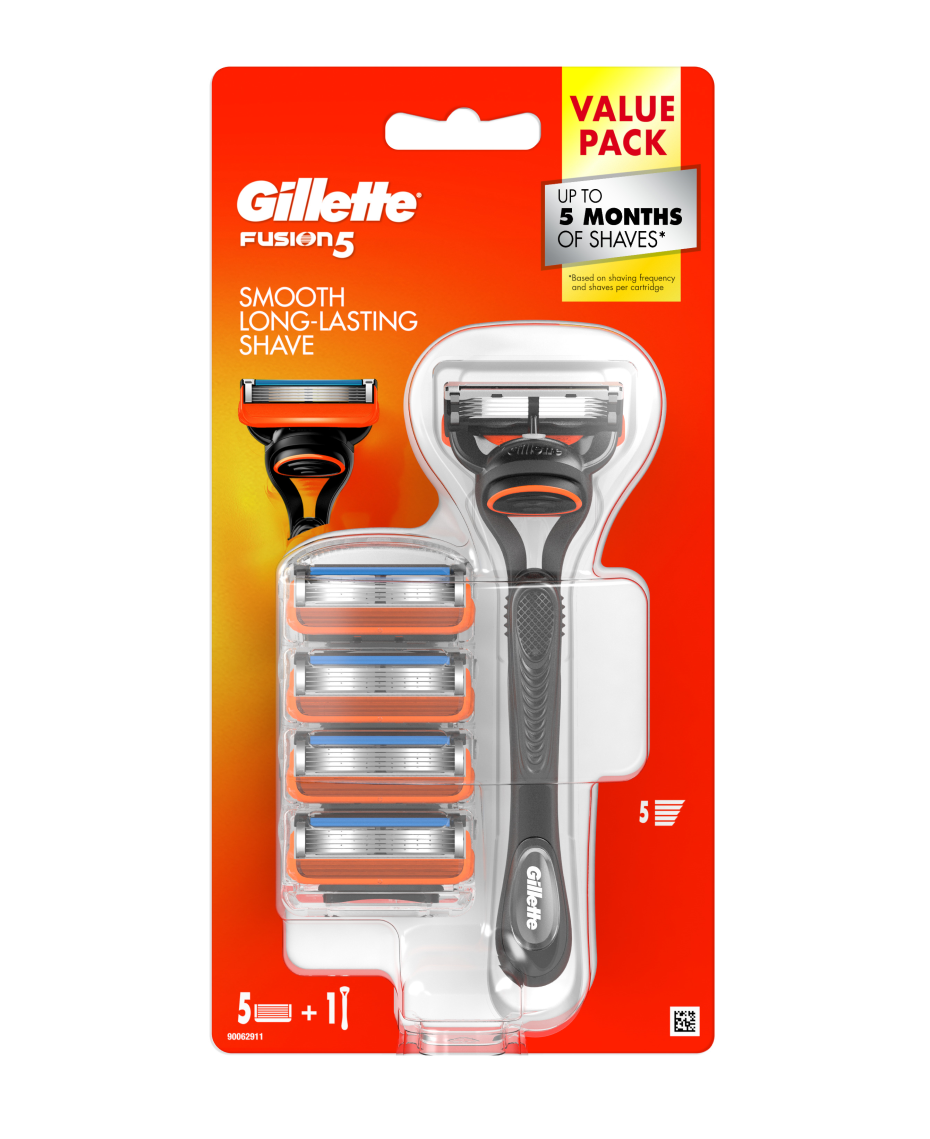 Gillette | Fusion5 Razor with Blades Refill 5 Pack | Shaver Shop