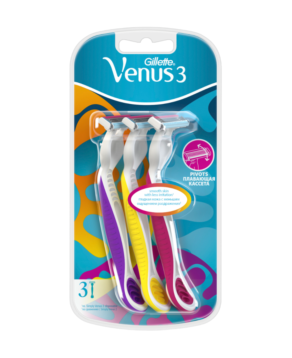 Gillette Venus | Simply Venus Razor 3 Pack | Shaver Shop