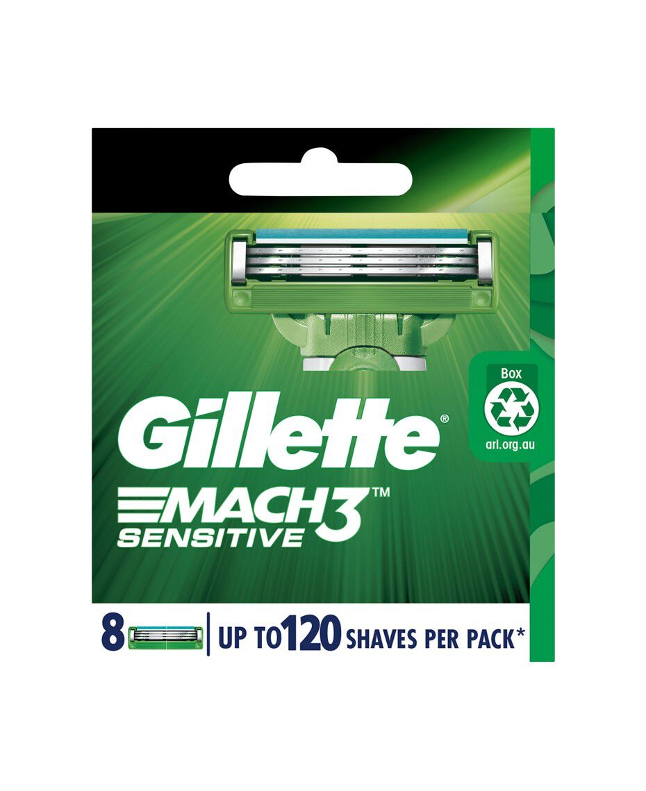 Gillette | Mach 3 Sensitive Blades Refill 8 Pack | Shaver Shop