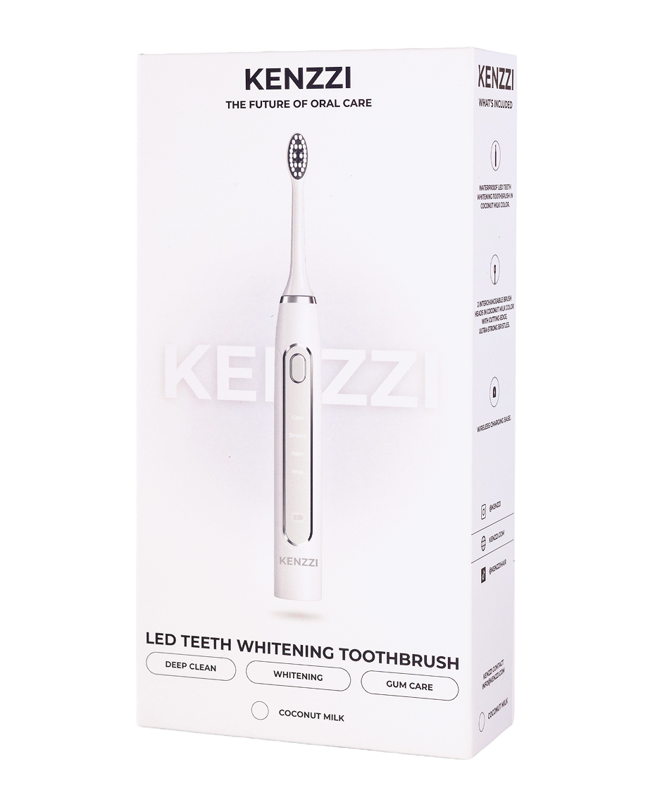 KENZZI | LED Whitening Sonic Electric Toothbrush - Coconut Milk ...