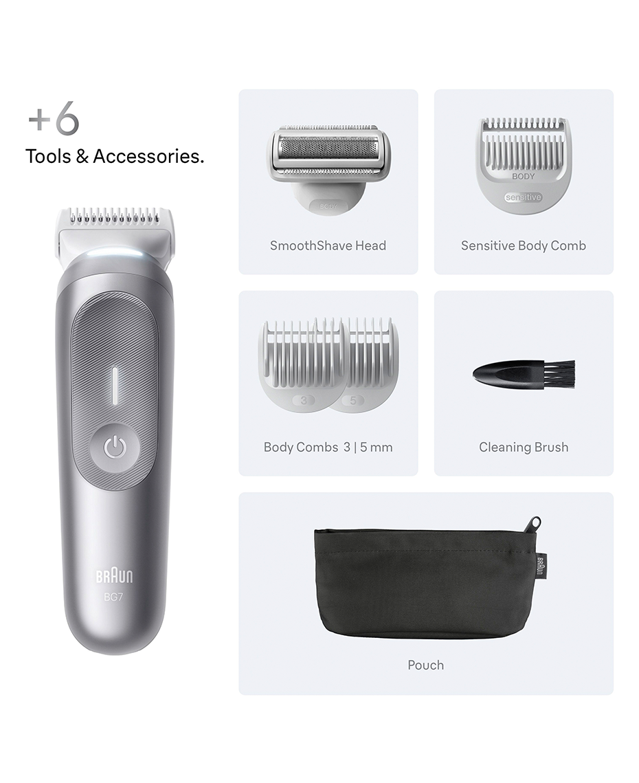 Braun | Series 7 Waterproof Body Groomer with 6 Grooming Tools ...