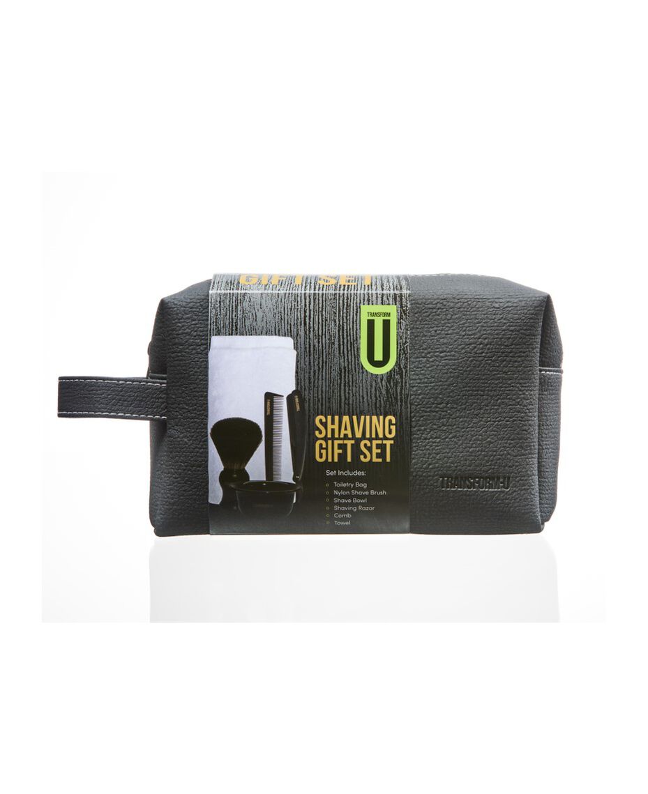 TRANSFORM-U | 6-Piece Shave Set with Straight Razor, Nylon Shaving ...
