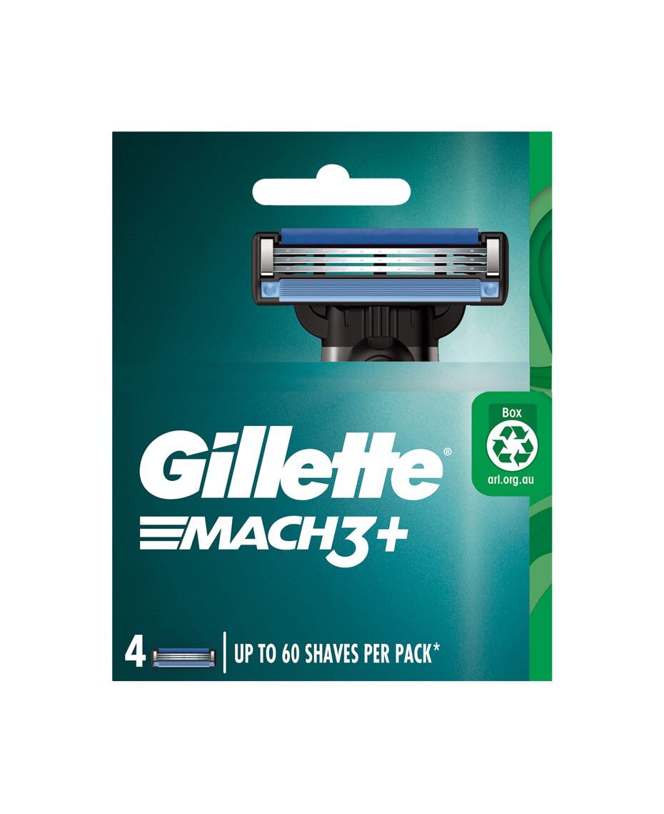Gillette | Mach3+ Blades Refill 4 Pack | Shaver Shop