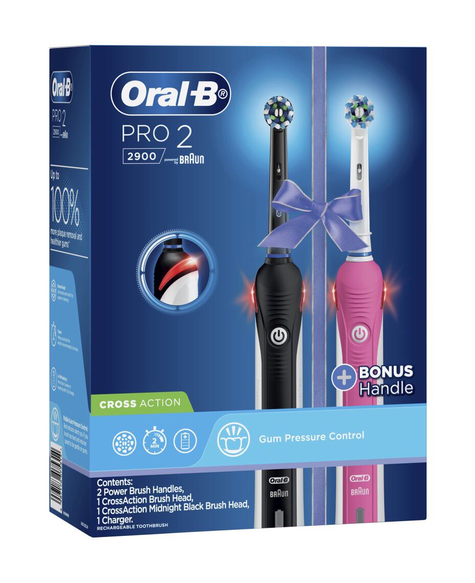 Oral-B | Pro 2 2000 Electric Toothbrush with 2 Handles | Shaver Shop