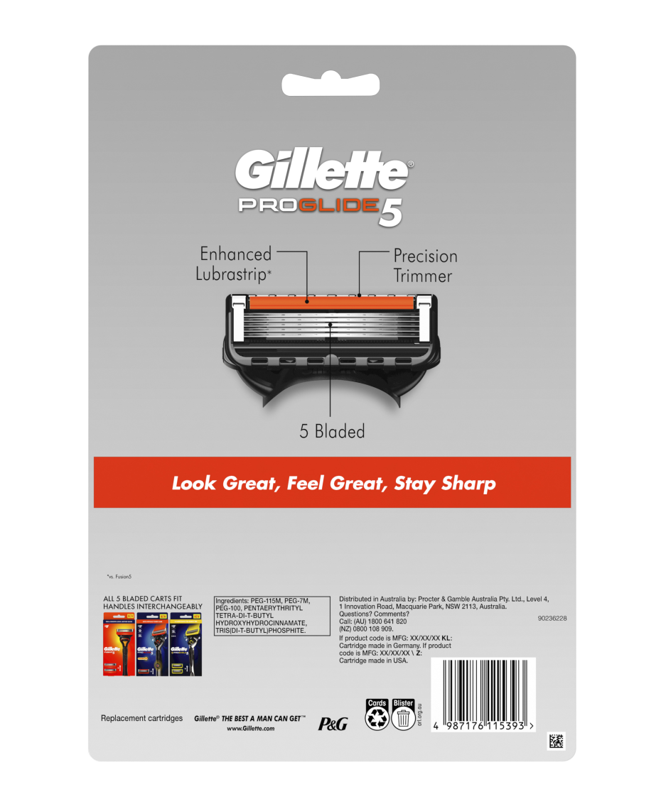 Gillette | Fusion5 ProGlide Blades Refill 16 Pack | Shaver Shop