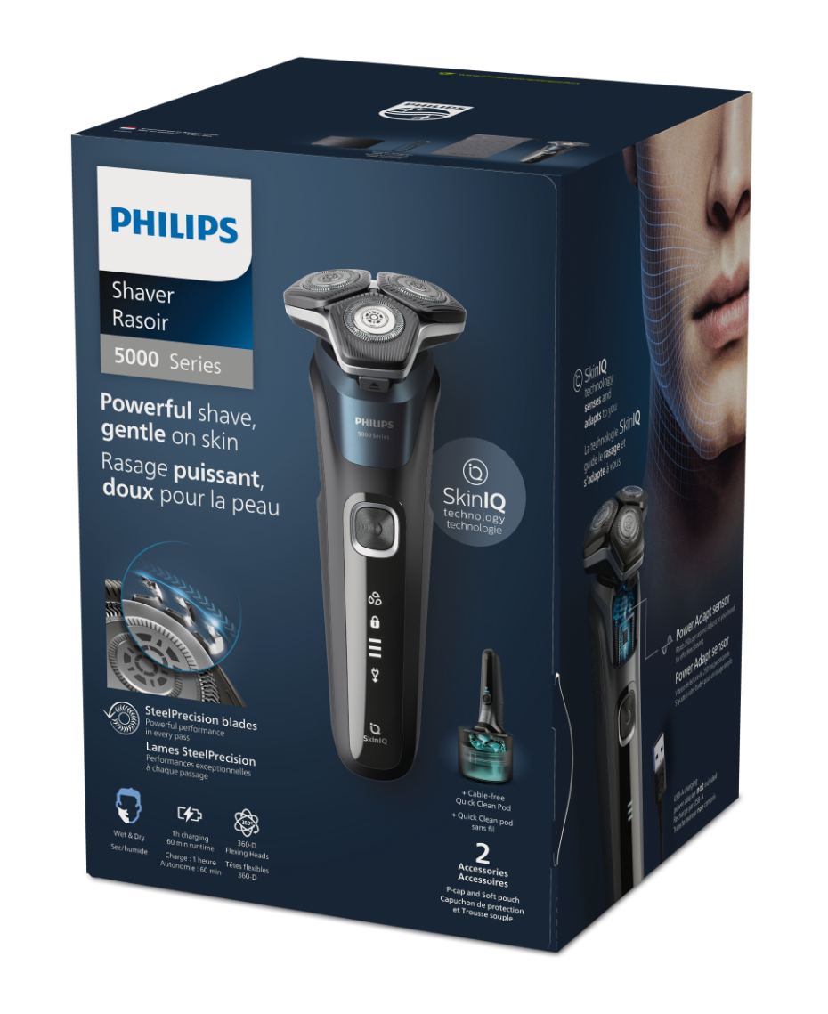 Philips | Series 5000 SkinIQ Electric Shaver with Quick Clean Pod ...