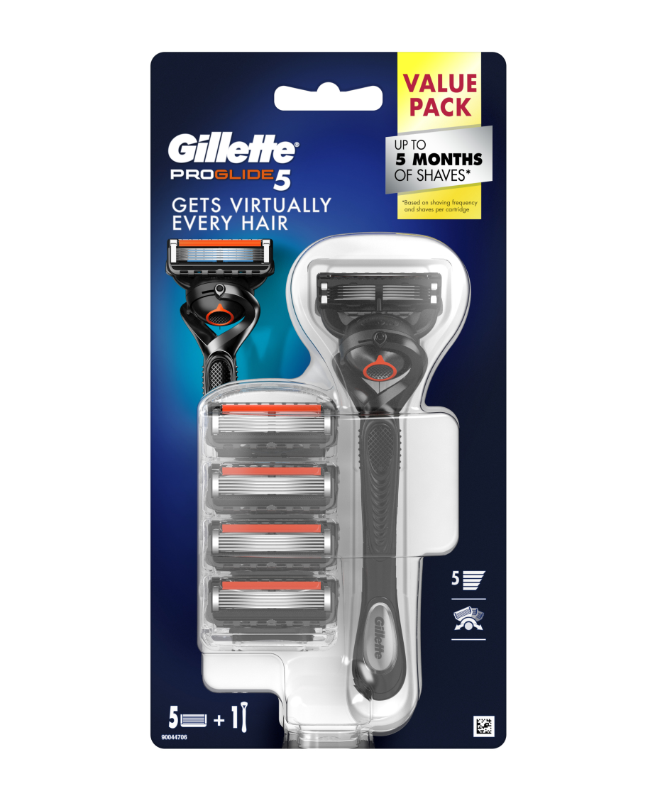 Gillette | Fusion5 ProGlide Razor with Blades Refill 5 Pack | Shaver Shop