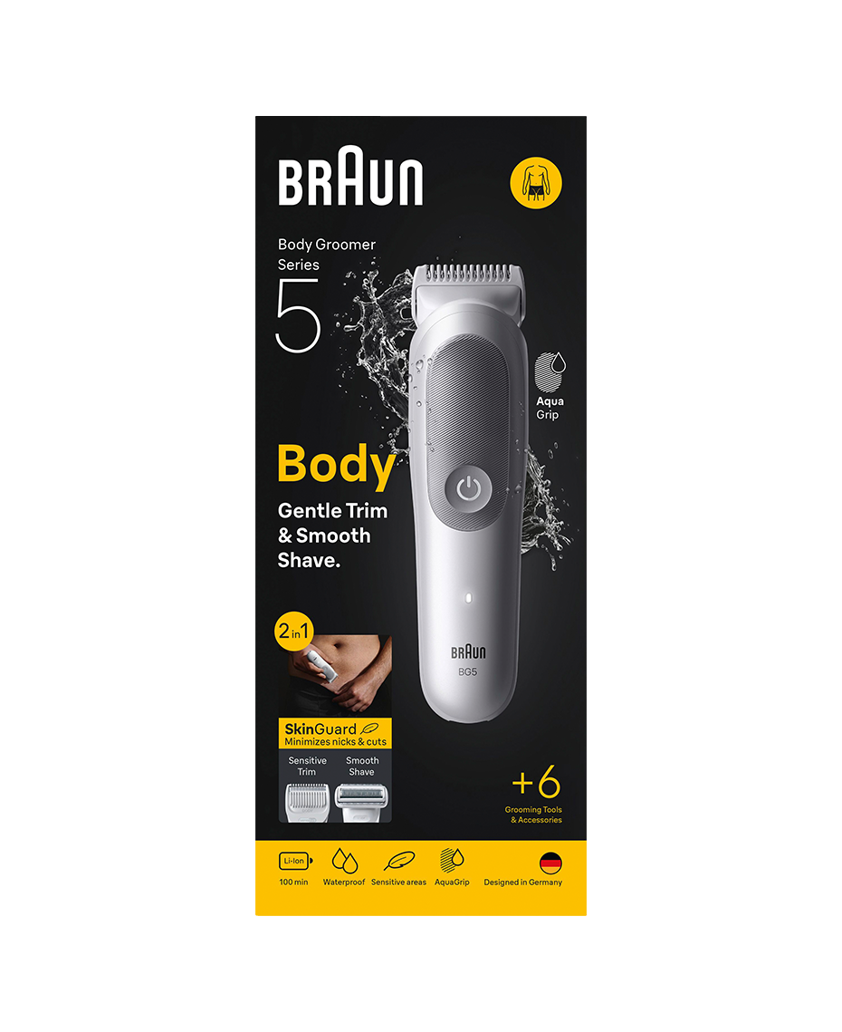 Braun | Series 5 Waterproof Body Groomer with 6 Grooming Tools ...