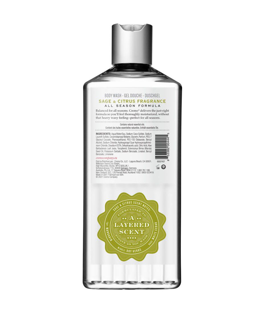 Cremo | Sage & Citrus Body Wash - 473mL | Shaver Shop