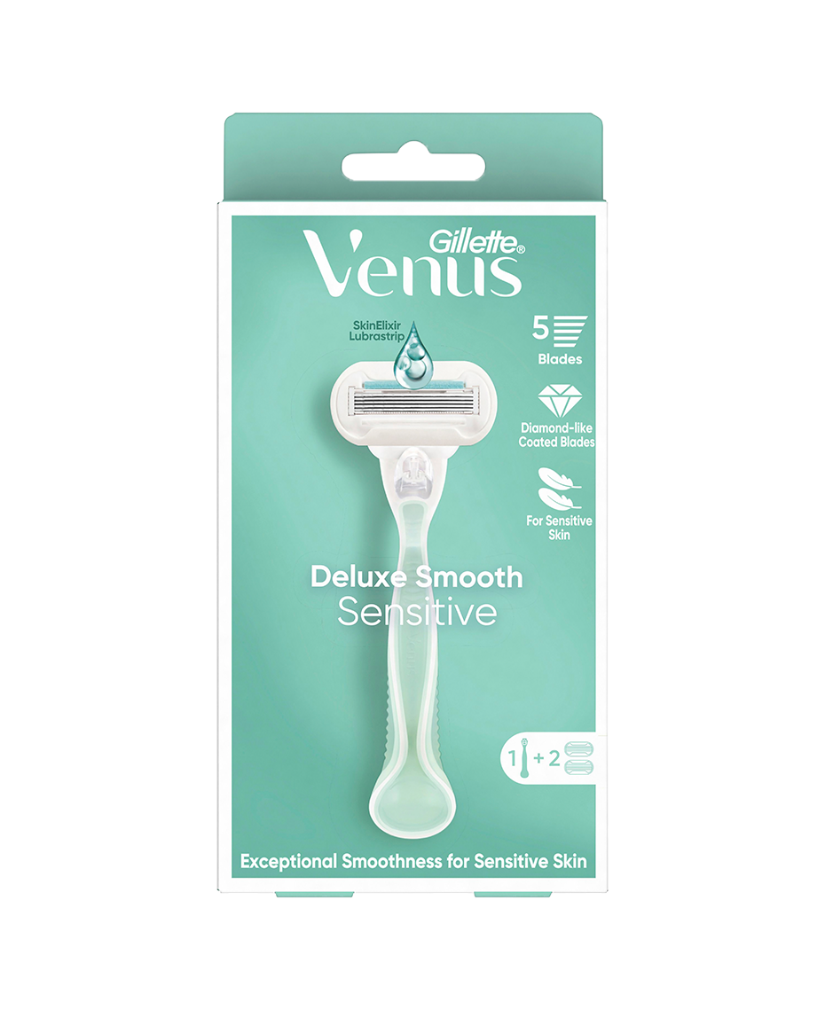 Gillette Venus | Deluxe Smooth Sensitive Razor with 2 Blades Refill ...