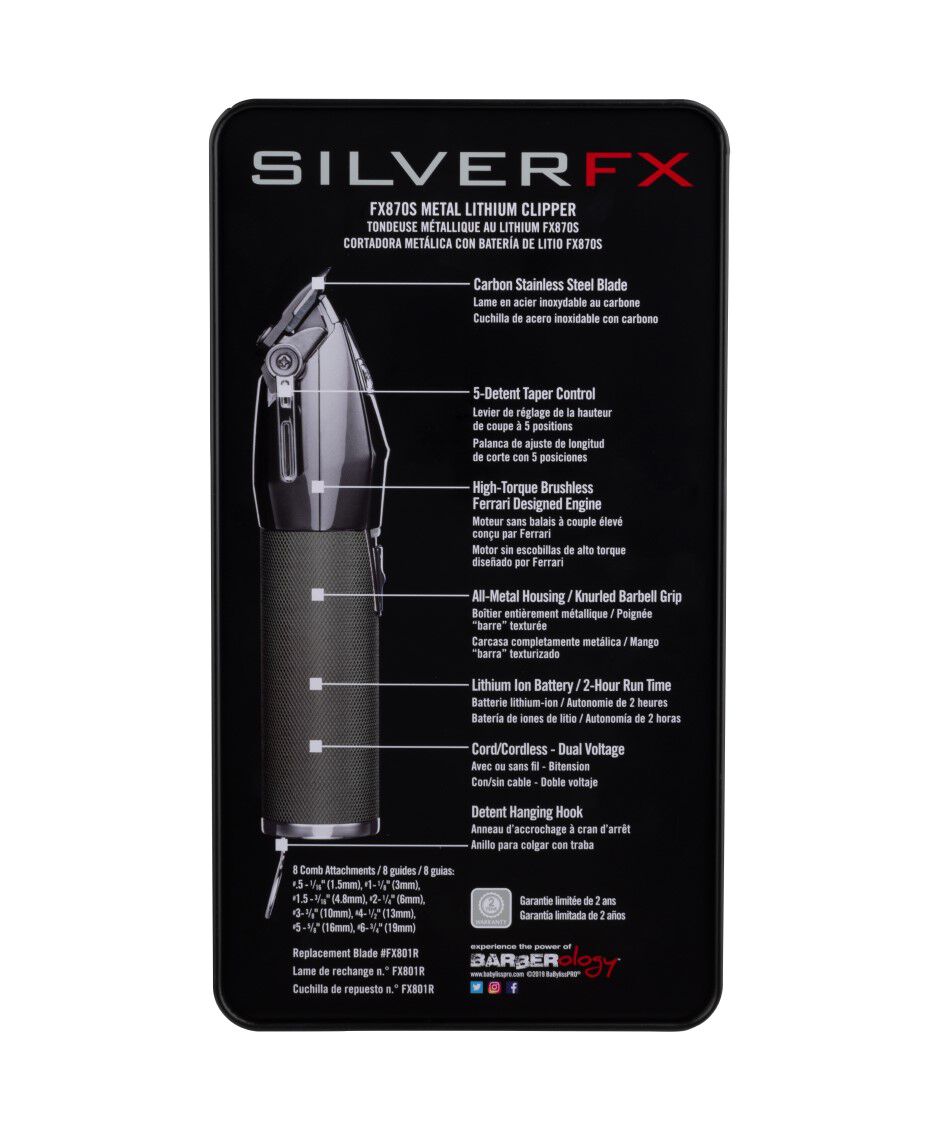 BaByliss Pro | FX Lithium Clipper - Silver | Shaver Shop