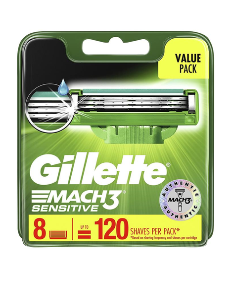 Gillette | Mach 3 Sensitive Blades Refill 8 Pack | Shaver Shop