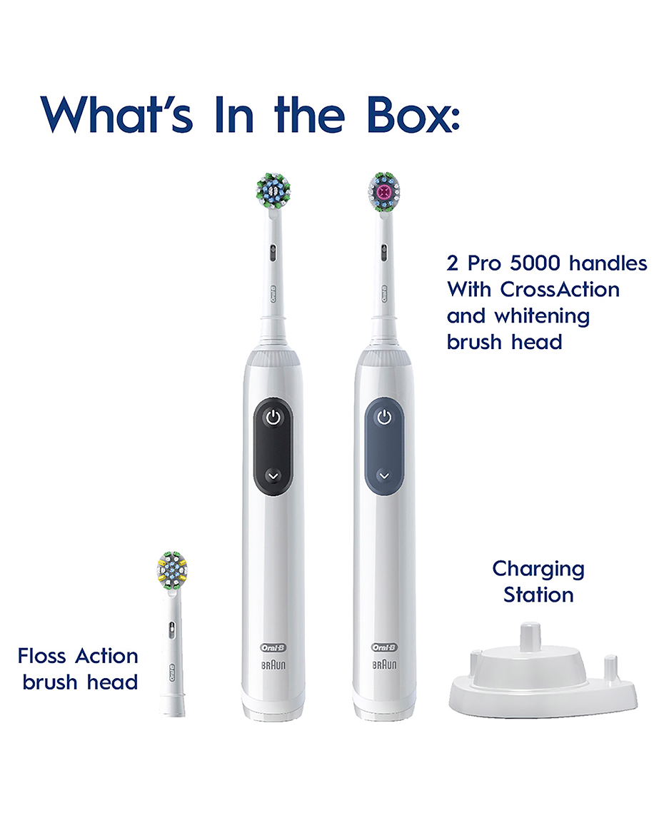 Oral-B | Pro 5000 Electric Toothbrush Dual Handle Pack | Shaver Shop