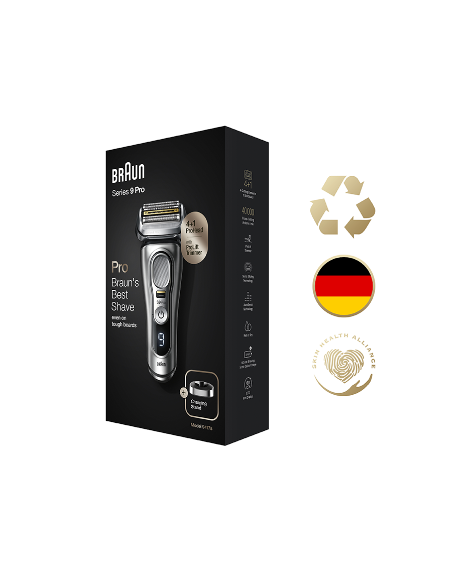 Braun | Series 9 Pro Wet & Dry Electric Shaver, Use on 1, 3 and 7 Day ...